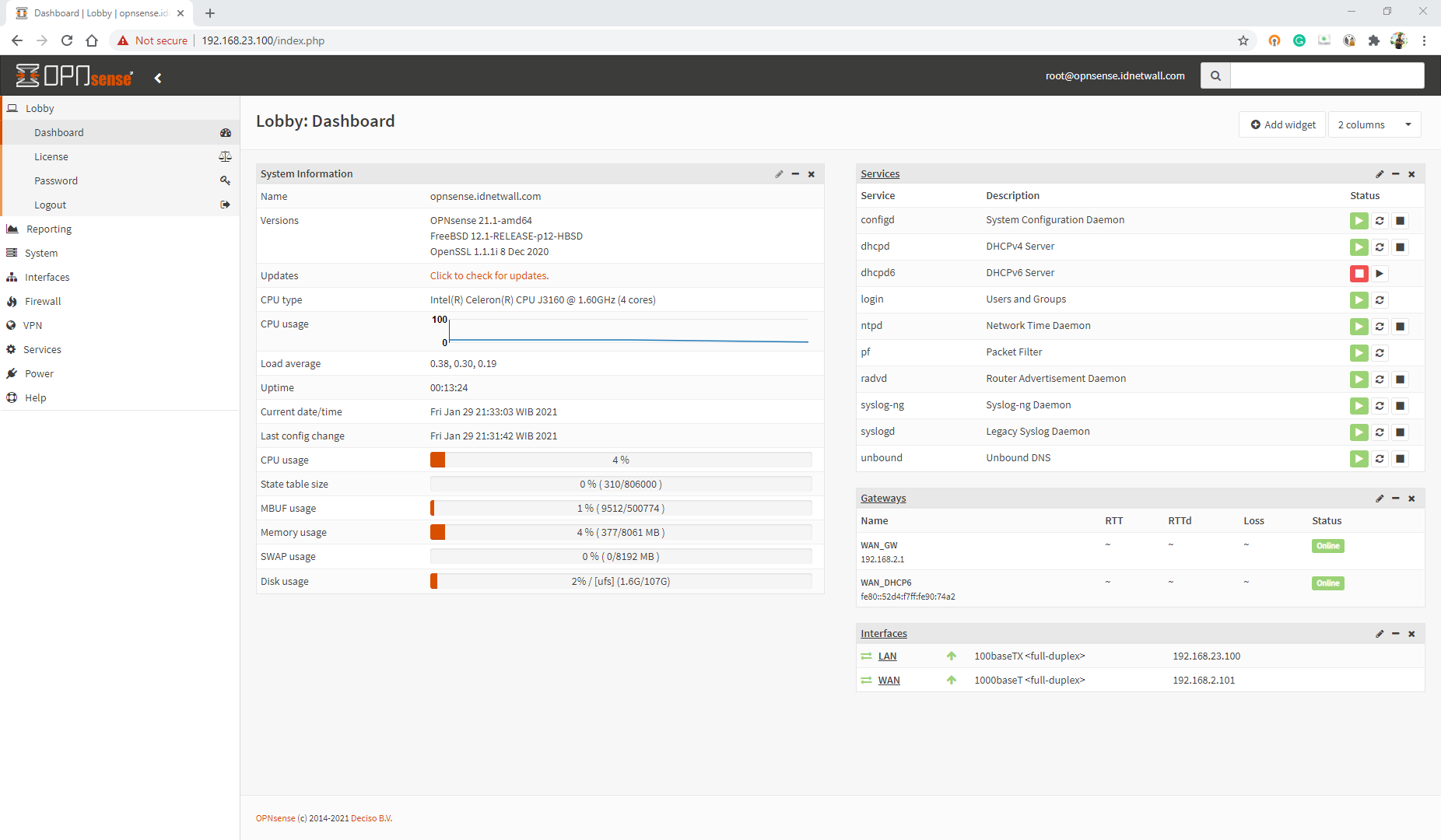 Tutorial Instalasi OPNsense Firewall – IDNetWALL